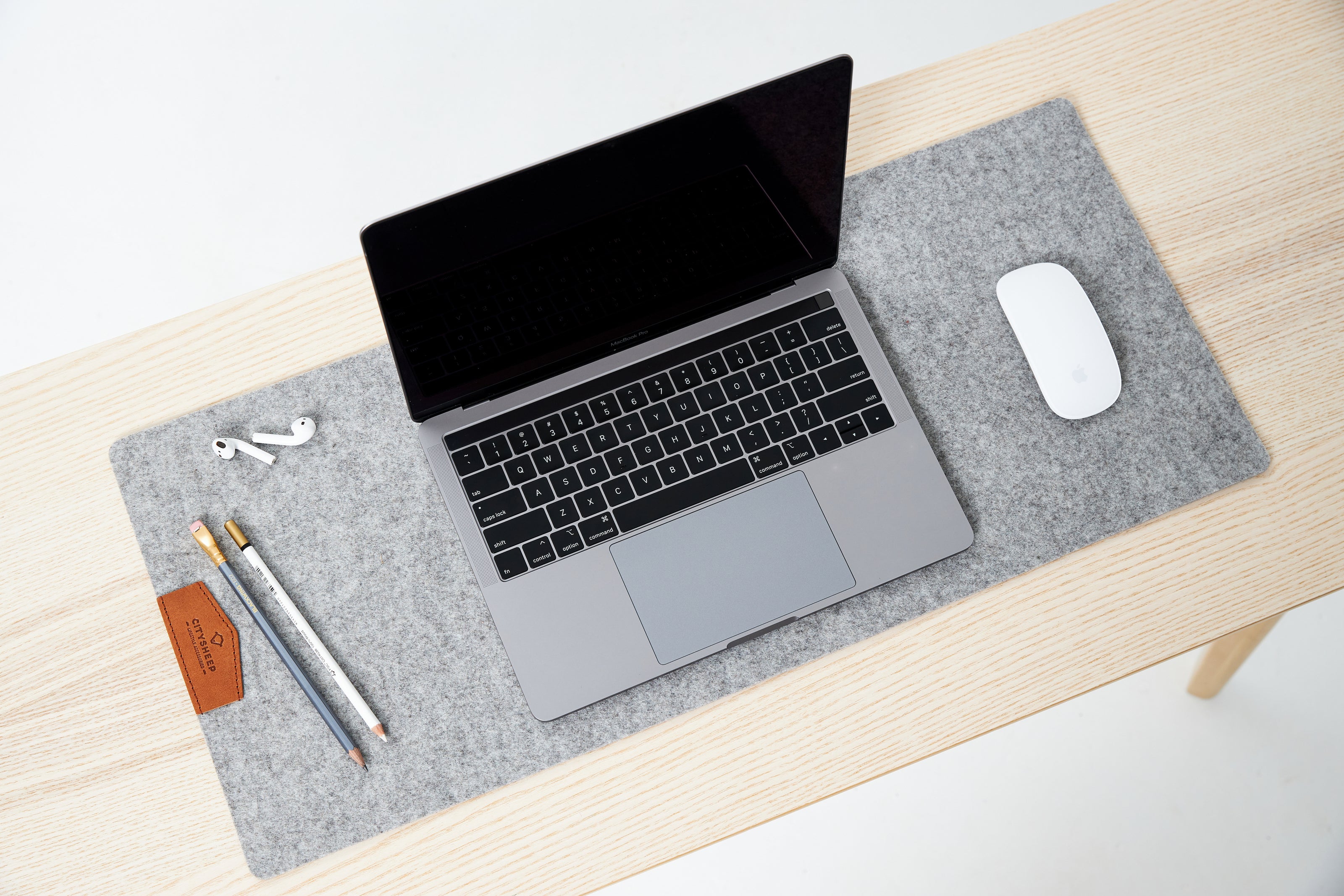 Luxurious Wool Felt Desk Pad - Enhance Your Workspace Comfort