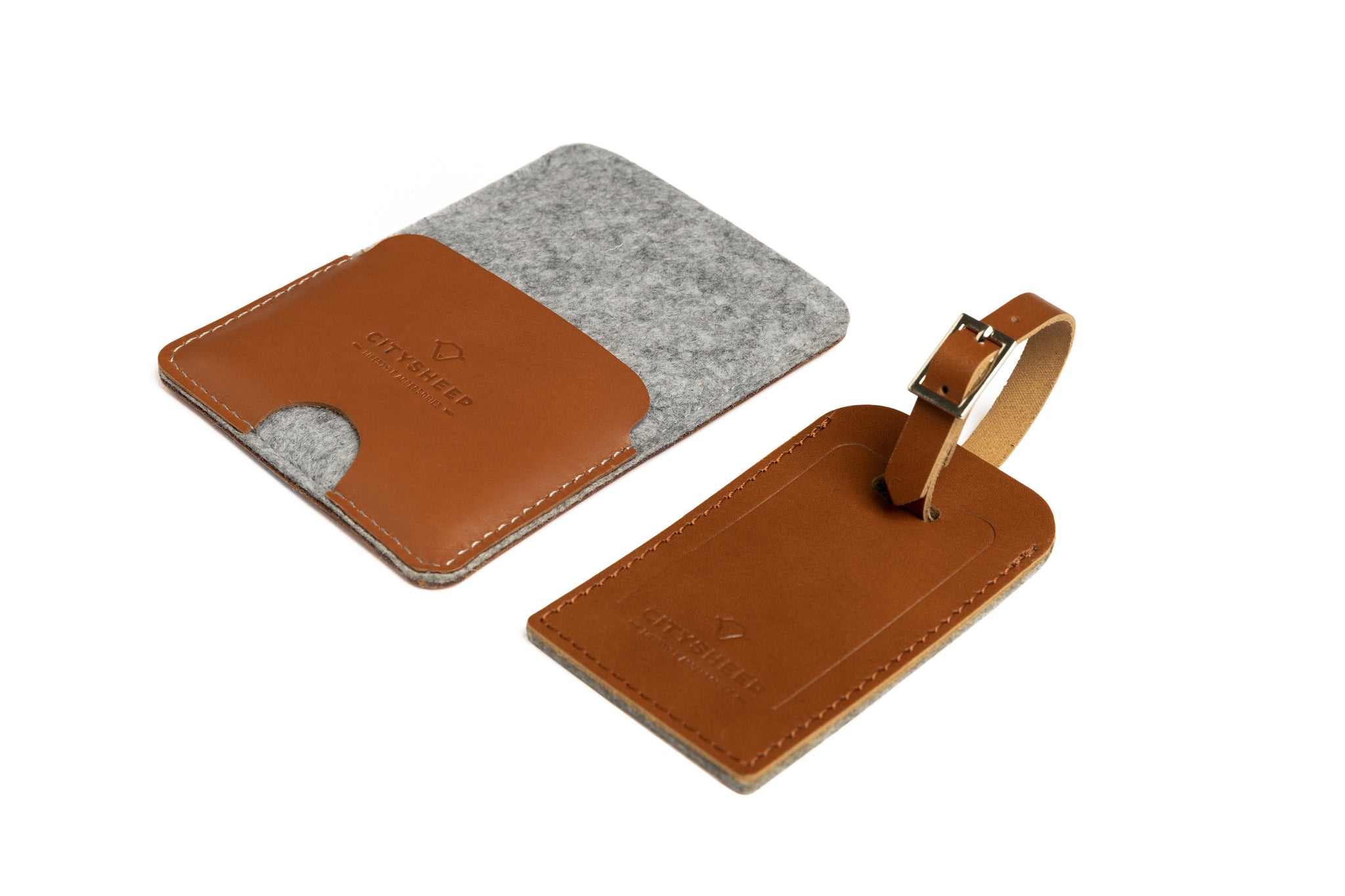 Leather Passport Holder/ Vegetable Tanned Leather/